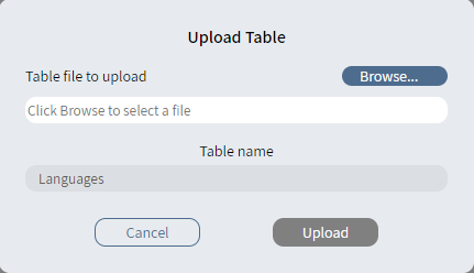 Manage tables