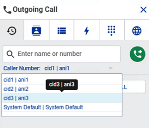 Make an outgoing call