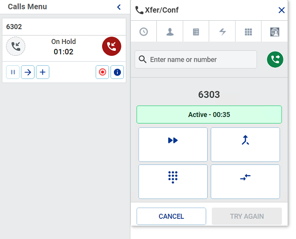Transfer or conference a call