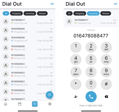 Call from the dialpad