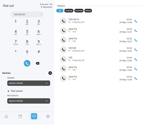 Call from the dialpad