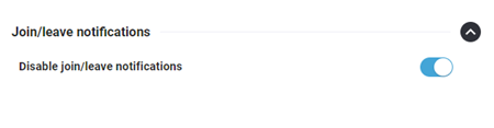 Disable join/leave notifications