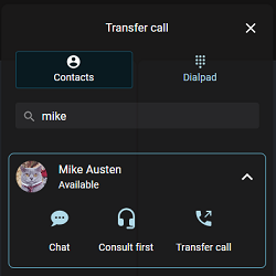 Transfer or conference a call
