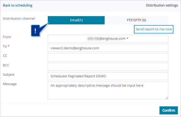 Automated report delivery